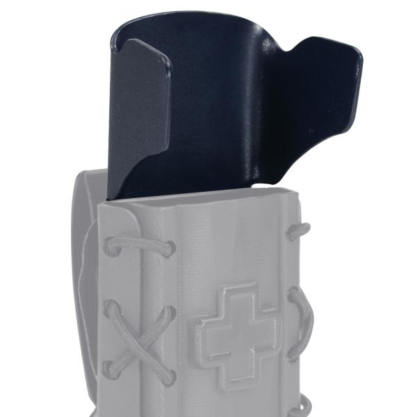 ●止血帯のベルクロ部分の引っ掛かりを防ぐ、拡張シールドパーツ●ハイスピードギア(High Speed Gear)の「SHIRT SHIELD V2 FOR TOURNIQUET TACO」。同社のカイデックス製ターニケットケース専用の拡張ガ...