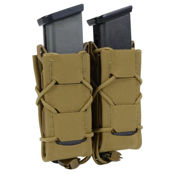 ●樹脂の周りをレーザーカットナイロンで包んだGEN2 TACOポーチ●現場のプロからサバゲーマーまで幅広い人気を誇る、米国の装備メーカー、High Speed Gear (ハイスピードギア)のダブルピストルマガジンポーチ。●ピストルポーチの...