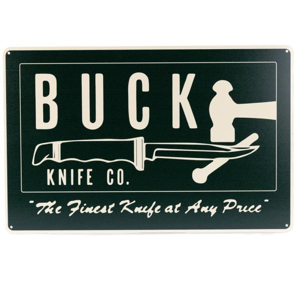 ●バックナイフのキャッチフレーズがデザインされた看板●アメリカのナイフメーカーであるバックナイフ（Buck Knives） が使用しているキャッチフレーズがデザインされた、広告看板です。●ブリキ看板の詳細 サイズ(縦×横):約28×43cm...