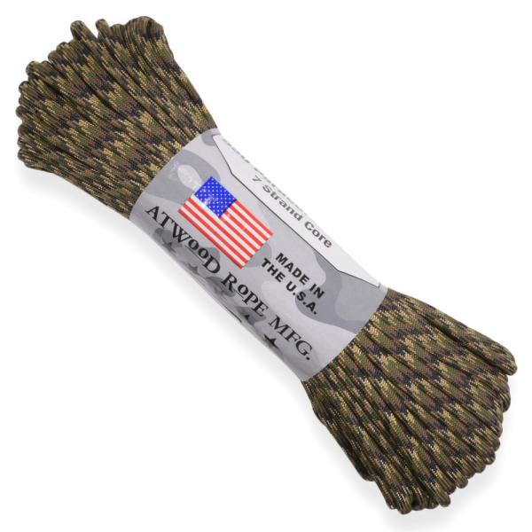 ●ミリタリーカラーで配色、グラウンドウォーデザインのパラコード●ATWOOD ROPE(アトウッドロープ)社製のGround War(グラウンドウォー)デザインの550パラコードです。「地上戦」において森の中に溶け込める、緑・茶色・黒・タン...