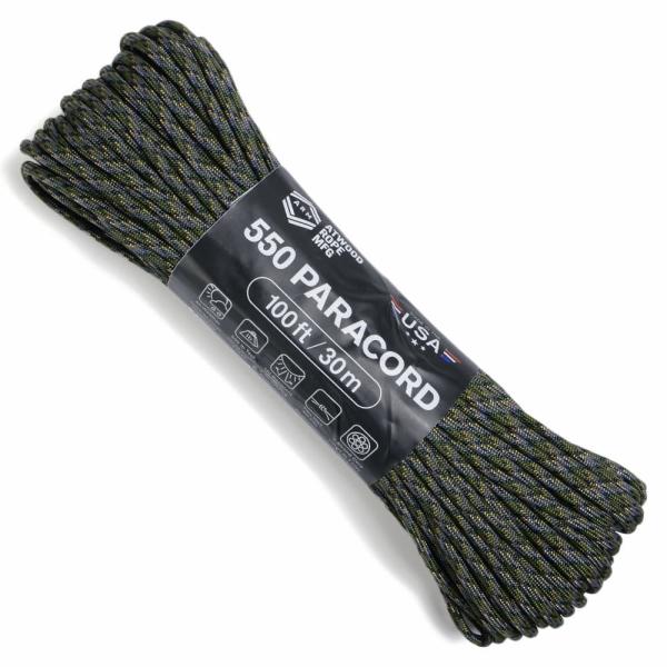●ジャングルで溶け込みやすい緑と水色の2色を使用したパラコード●ATWOOD ROPE(アトウッドロープ)社製の550パラコードです。ジャングルなどに溶け込みやすい緑と水色をメインに組み合わせたイェーガーカモカラー。●パラコードの詳細 UV...