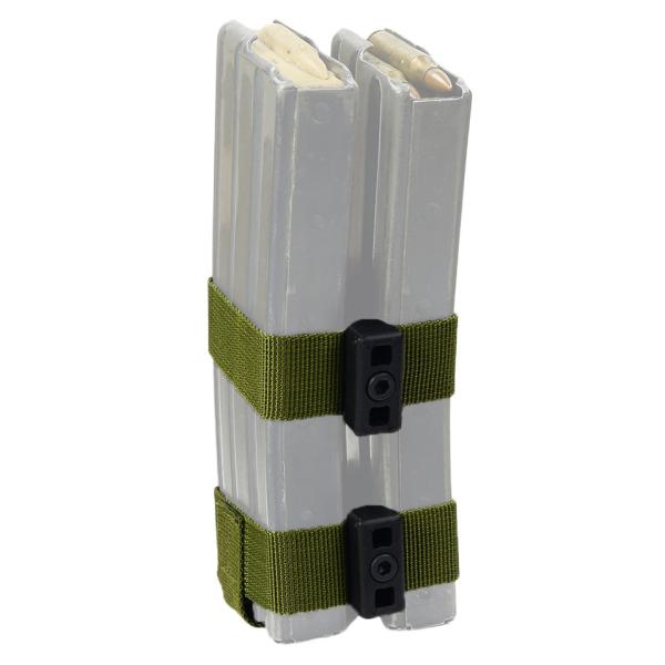 ●2本のマガジンをまとめられるコンパクトなマガジンクリップ●イスラエルの銃器アクセサリーメーカーFABディフェンスのマガジンクリップ、MCE(POLYMER AND STRAPS 5.56/7.62 MAGAZINE COUPLER)。2本...