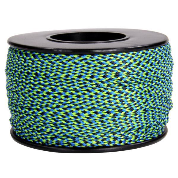 ●水辺の植物をイメージしたデザインのナノコード●青と黒に蛍光カラーが差し色のように編み込まれた、Aquatica(アクアティカ)デザインが特徴の、ATWOOD ROPE(アトウッドロープ)社製の0.75mm Nano Cord(ナノコード)...