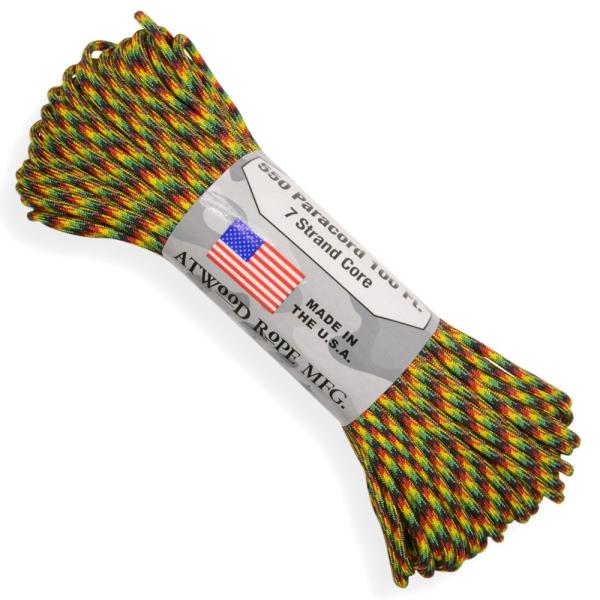 ●ラスタ・カラーをイメージしたデザインのパラコード●ATWOOD ROPE(アトウッドロープ)社製の、Jamaican Me Crazy(ジャマイカン ミー クレイジー)デザインの550パラコードです。レゲエのシンボルとしても知られるラスタ...