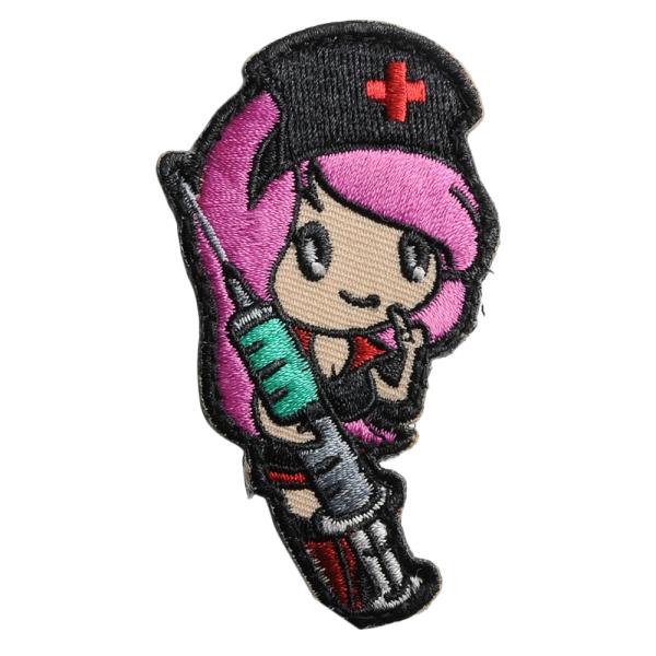 ●ナースをデザインしたミルスペックモンキーのパッチ●兵士の間で人気があるMIL-SPEC MONKEY(ミルスペックモンキー)のワッペン。この大きな注射器を持った看護師の女の子の刺繍パッチは、衛生兵やこのようなパッチを求める人達のためにデザ...