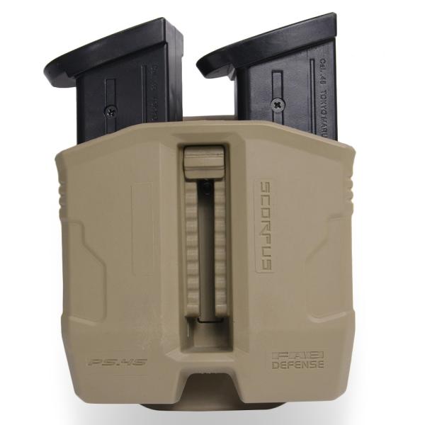 ●素早いリロードを可能にする、革新的なデザインのマガジンケース●45口径ピストル用のマガジンを2本収納することが可能で、近接戦を想定したコンパクトなフォルムが特徴的。本体正面には調整機能が付いており、マガジンの固定する強さを8段階で変更する...