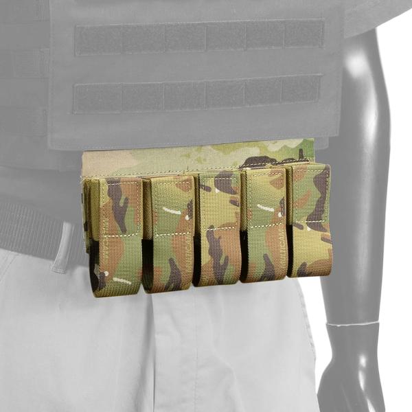 ●5つのグレネードを収納し、状況に応じて素早く取り出せるポーチ●「Haley Strategic(ハーレーストラテジック)」社の「40MM 5 BANGER HANGER」をモデルにしたグレネードポーチ。前面パネルにベルクロ搭載のプレートキ...