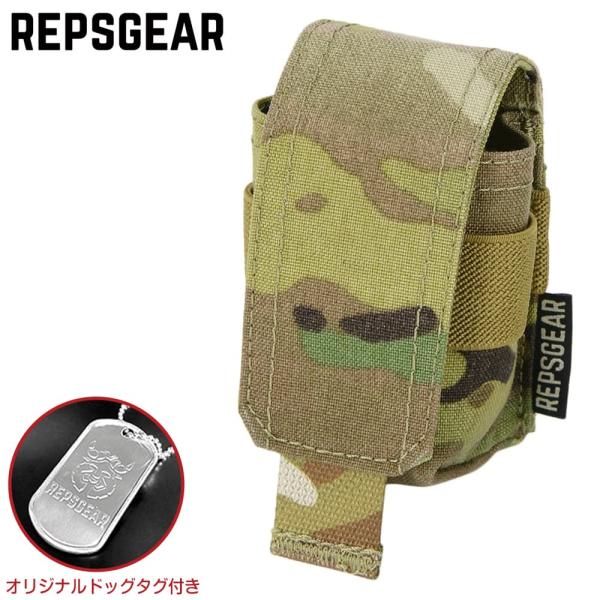 ●ガスグレネードランチャーのモスカートの収納に最適な40mmポーチ●ミリタリーブランド「REPSGEAR(レプズギア)」の「TYR TACTICAL - HSingle 40mm Grenade Pouch」をモデルにしたポーチ。●グレネー...