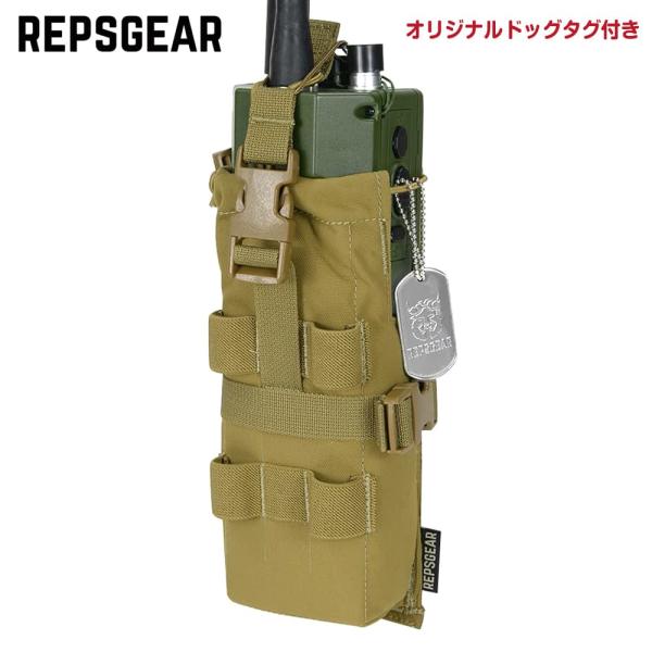 ●収納したまま操作できる無線機専用ポーチ●高品質な商品を展開するミリタリーメーカー「レプズギア」の「TYR TACTICAL -PRC-152 Drop-Down/Tilt-Out Radio Pouch 」をモデルにしたポーチ。。軍用無線...