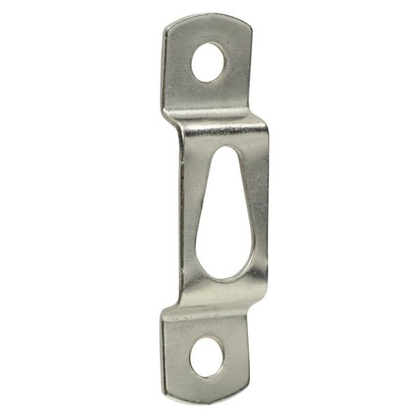 ●額を傾けずに飾れる取り付け用金具●額の外枠に取り付けることで壁に絵や写真を飾れるハンガープレートです。取り付け方は額の両端に1個ずつハンガープレートをセットし、それぞれを2本の木ねじで固定します。次に、ハンガープレートの間隔で壁に2本のネ...