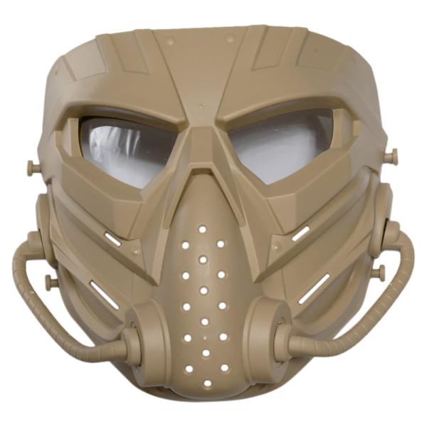 ●ヘルメットにも装着出来るプラスチック製のフルフェイスガード●現代的でメカニカルなデザインのプラスチック製フルフェイスガードです。サバゲー時の顔の保護に役立ちます。口元は空気口が開けられているので、通気性が良く呼吸しやすい設計。取り外し可能...