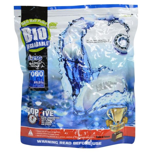 ●精密に成形・研磨された、地球環境に優しいバイオBB弾●G&amp;Gアーマメント製の高精度生分解性バイオBB弾です。0.25gBB弾が約1kg(約4000発)入った大容量パック。土中や水中に生息する微生物によって水と二酸化炭素に分解される...