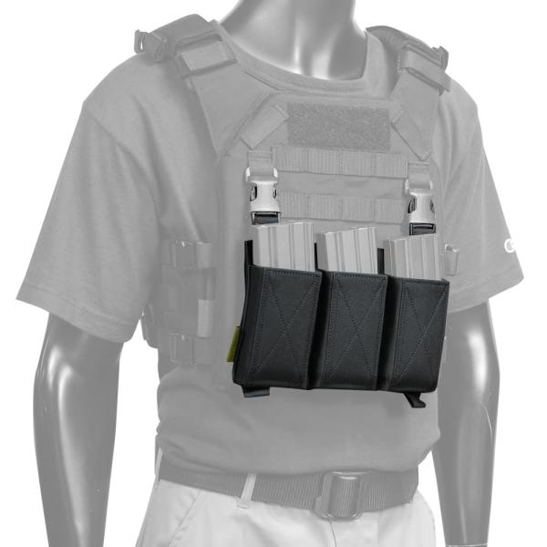 ●オープントップスタイルで素早くマガジンにアクセス●イギリスのタクティカルギアメーカー「Warrior Assault Systems」のマガジンポーチ「TRIPLE ELASTIC MAG POUCH(トリプル・エラスティック・マグポーチ...