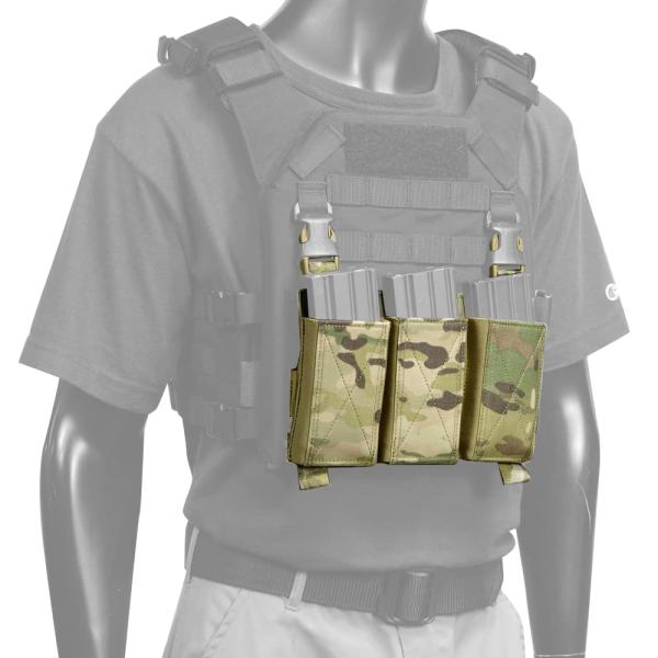 ●オープントップスタイルで素早くマガジンにアクセス●イギリスのタクティカルギアメーカー「Warrior Assault Systems」のマガジンポーチ「TRIPLE ELASTIC MAG POUCH(トリプル・エラスティック・マグポーチ...