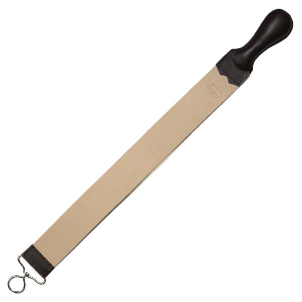 ●剃刀の使用前後にサッとメンテナンス●理容室で使われることが多いベルト型。革の上で剃刀を滑らせて研磨します。革砥と布砥の2面仕様。布砥はより繊細な研磨を行うことができます。●革砥の詳細 サイズ(縦x横):約62x5cm、革砥面(縦x横):約...