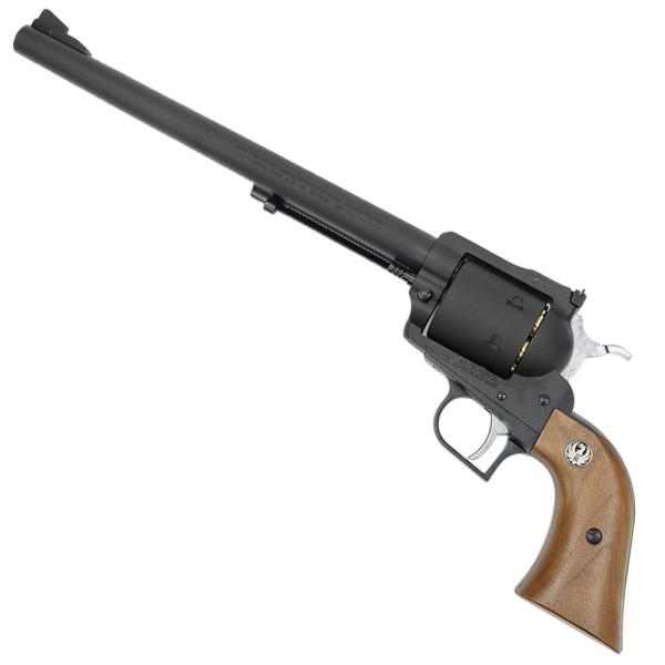 ●10.5インチが放つ圧倒的迫力 ●ガスガンの詳細 全長:約41cm、重量:約1.2kg、素材:ブラックヘビーウエイト/木製グリップ、装弾数:6発(新型パッキンXカートリッジ式)、使用BB弾:6mmBB弾、機構:シングルアクション、動力源:...