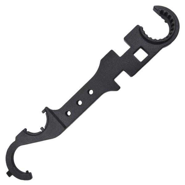 ●レンチ1つで3種類に対応が出来るメンテナンスツール●1本のレンチにバレルナット、キャッスルナット、バッファチューブ、コンペンセイター(マズルブレーキ)が一体型になったAR15、M16、M4対応のメンテナンス用マルチファンクションツール。ス...