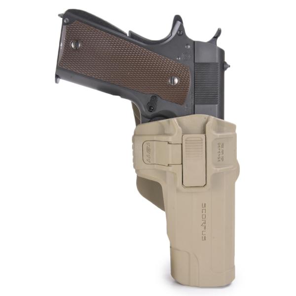 ●パドルとベルトループを交換できる、レベル2ヒップホルスター●最先端のタクティカルウエポン、アクセサリーを製造・開発しているイスラエルの実物用ガンパーツメーカー「FAB DEFENSE(ファブディフェンス)」のSCORPUSホルスター LV...