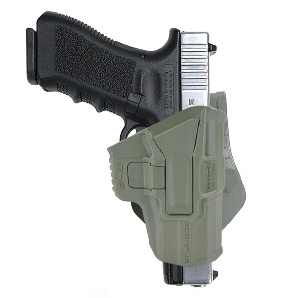 ●レベル1ながら高い保持力を誇るヒップホルスター●最先端のタクティカルウエポン、アクセサリーを製造・開発しているイスラエルの実物用ガンパーツメーカー「FAB DEFENSE(ファブディフェンス)」のSCORPUSホルスター LV.1 S(ス...