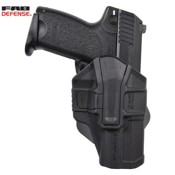 ●レベル1ながら高い保持力を誇るヒップホルスター●最先端のタクティカルウエポン、アクセサリーを製造・開発しているイスラエルの実物用ガンパーツメーカー「FAB DEFENSE(ファブディフェンス)」のSCORPUSホルスター LV.1です。こ...