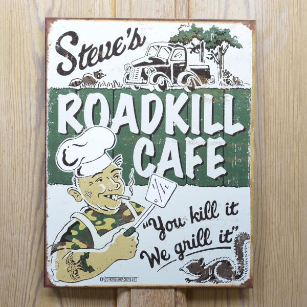 ●アメリカのサインアートデザイナーのBJシェーンベルグがデザインしたティン・サイン(ブリキ看板)です。ブリキ看板の四角には直径約3mmの穴があけられているので、紐を通して使用したり、画鋲や釘などでそのまま壁に設置する事が可能です。●ブリキ看...