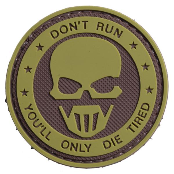 ●ドクロマークが印象的なワッペン●FIVE STAR GEAR(ファイブスターギア)のゴーストマークのワッペンです。ゴーストマークの周りには、スナイパーの文章で「DON’T RUN YOU’LL ONLY DIE TIRED」のロゴがデザイ...