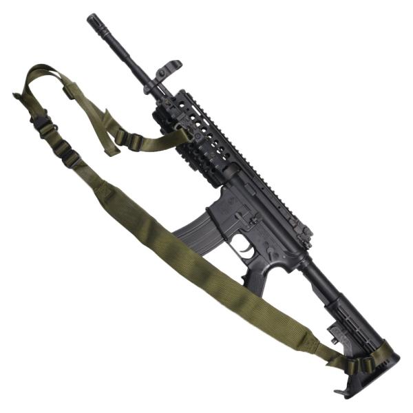 ●より重たい銃器の保持に適したパット付きスリング●MK1の機能をそのままに、肩にあたる中央部分にパッドを入れ込んで、より重量のある銃器のキャリー用に設計されたViking TacticsのMK2スリングです。●2ポイントスリングの詳細 全長...