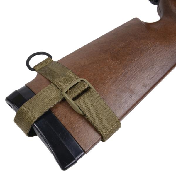 ●バットストックに簡単装着でスリングが取り付けられる●T字型でしっかりと包み込むようにホールドするタイプになっており、Dリングのある部分を上にしてストラップをバットストックにはめ、ストラップの端をバックルに通してしっかりと締めるだけで簡単に...