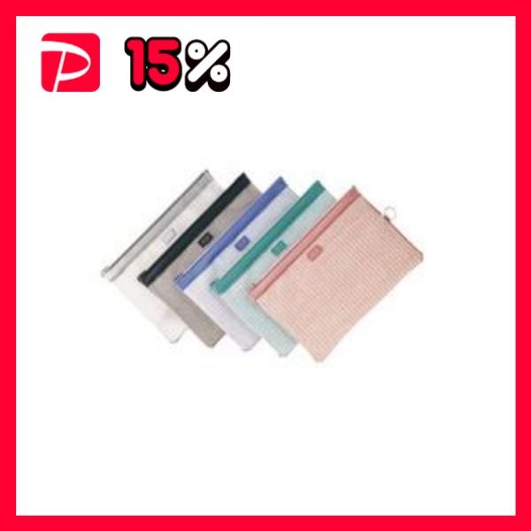 その他の文具・オフィス用品 ＞   (業務用5セット) LIHITLAB メッシュケース/薄型ポーチ 【A4】 ジッパータイプ マチなし F-246 ブラック 【ジャンル・特徴】 リヒトラブ メッシュバッグ 薄型クリアケース 事務用品 業務...
