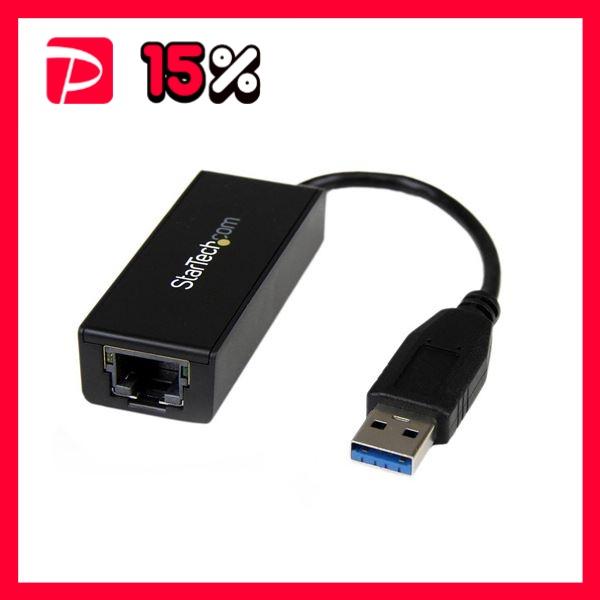 ネットワーク機器 ＞   （まとめ）StarTechUSB3.0-Gigabit Ethernet LANアダプタ 10・100・1000Mbps対応 ブラック USB31000S1個【×2セット】 【ジャンル・特徴】 USB3.0ポートを...