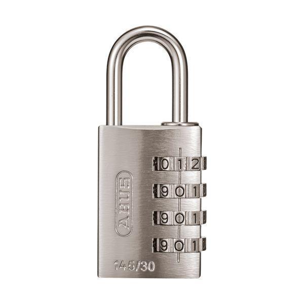 その他の非常用・防災グッズ ＞   （まとめ）アバス ナンバー可変式南京錠145-4d 30mm シルバー 145/4D 1個【×5セット】 【ジャンル・特徴】 軽量でより安心な4段ダイアル [ 145/4D 30MM SILVER ]