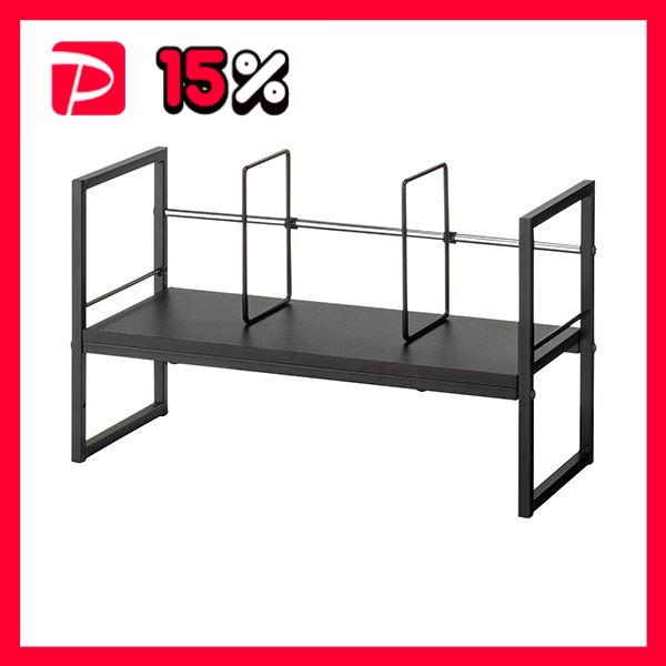 オフィス家具:その他のオフィス家具 ＞   YAMAZEN デスク上ファイルラック 幅590mm ブラック DUF-6025BKBK 1台【組立品】 【ジャンル・特徴】 机上空間を有効利用。 [ DUF-6025BKBK ]