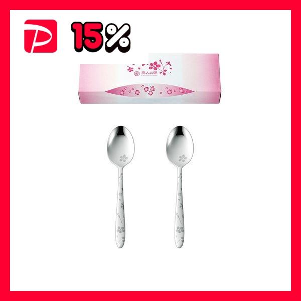 箸・フォーク類・おたま ＞   燕人の匠 桜吟 デザートスプーン2P ECTO-300 【ジャンル・特徴】 日本の美の象徴、桜がモチーフです。 [ ECTO-300 ]