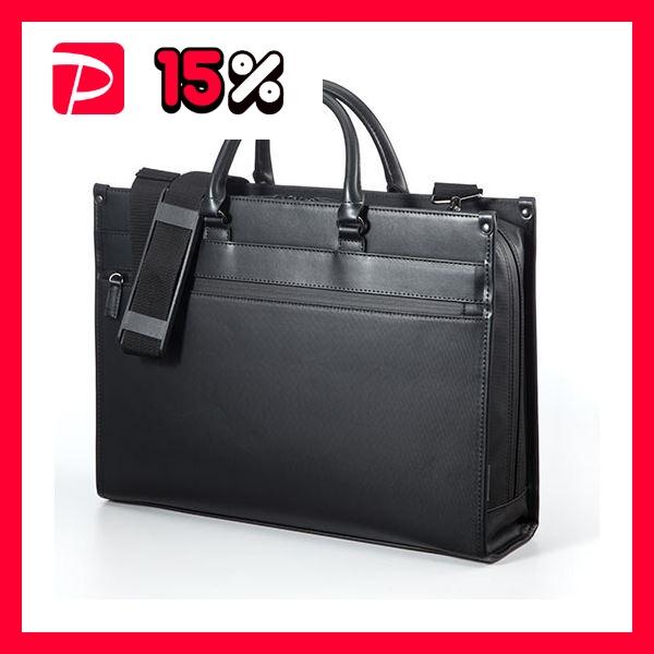 インナーケース・インナーバッグ・PCバッグ ＞   サンワダイレクト ビジネスバッグ(メンズ・耐水加工・2WAYショルダー・A4収納) 200-BAG067WP 1個 【ジャンル・特徴】 スリムでおしゃれな水に強いビジネスバッグ [ 200...