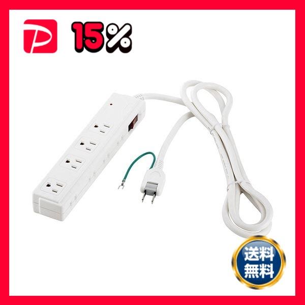 電源タップ・タップ ＞   バッファロー2／3ピン式電源タップ 4+4個口タイプ 雷サージ防止／集中スイッチ付 ホワイト 2m BSTAPSDC820WH 1個
