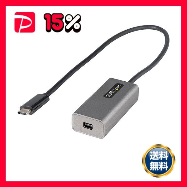 その他のパソコン・周辺機器 ＞   StarTech.com USB C-Mini DisplayPort 変換アダプタ 30cm一体型 4K／60Hz グレーCDP2MDPEC 1個