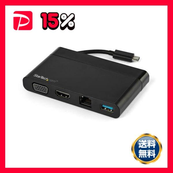 その他のパソコン・周辺機器 ＞   StarTech.com USB Type-C接続マルチアダプタ ブラック DKT30CHVCM 1個