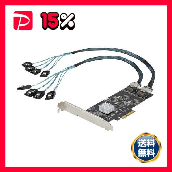 その他のパソコン・周辺機器 ＞   StarTech.com SATA 8ポート増設PCI Expressインターフェースカード 8P6G-PCIE-SATA-CARD1個  [ 8P6G-PCIE-SATA-CARD ]