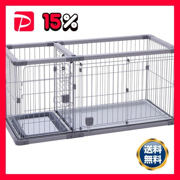 犬:サークル・ケージ ＞   ペティオ 犬用 トイレのしつけが出来る ドッグルームサークルPlus グレー レギュラー ペット住関連用品 【ジャンル・特徴】 工具不要で組み立て・組み直しが簡単 [ W27671 ]