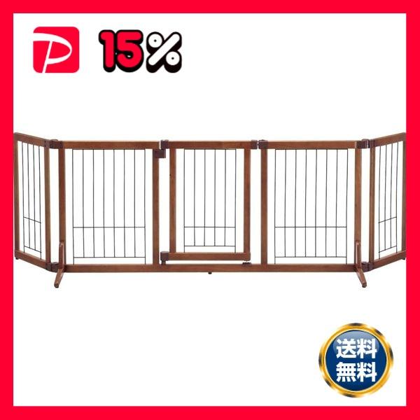 犬:サークル・ケージ ＞   リッチェル ペット用 木製おくだけドア付ゲート L ブラウン ペット住関連用品 【ジャンル・特徴】 ドア付き、幅調節可能な犬用ゲート