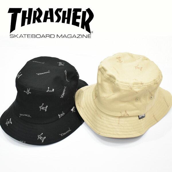 大人気のストリートブランドTHRASHER スラッシャーより新作ハットが登場しました。マークゴンザレスのイラストデザインを全面にプリント。サイドにネームタグが付いています。ブラック 黒 ベージュおしゃれ オシャレ トレンド 流行りプレゼント...