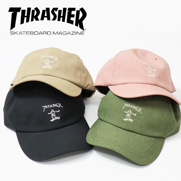 THRASHER（スラッシャー）から新作キャップが登場しました。マークゴンザレスのアートロゴをフロントとバックに刺繍したベースボールキャップ。バックのアジャスターでサイズ調節が可能なので、ユニセックスで使用可能。シャリ感のあるボディで普段の...