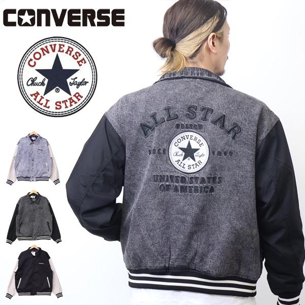 CONVERSE コンバース 襟付きスタジャン ライトアウター ブルゾン CONVERSE コンバース 襟付きスタジャン ライトアウター ブルゾン