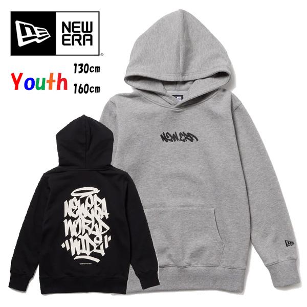 ニューエラに関連するワードをタギング風デザインで表現。ゆったりとした着心地に仕上げたニューエラオリジナルのシルエット。裏毛スウェットで、シーズン問わず長く着用することが可能。130cm 140cm 150cm 160cmグレー ブラック 黒...