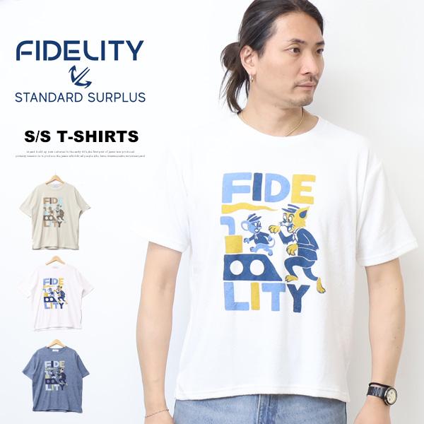 FIDELITY フィデリティより新作Tシャツが登場しました。海軍との縁も深い猫のレトログラフィックが特徴のパイルTシャツ。両面パイル生地で肌触りが良く、給水・吸湿性にも優れているため、デイリーユースにぴったりの１枚です。フィディリティホワ...