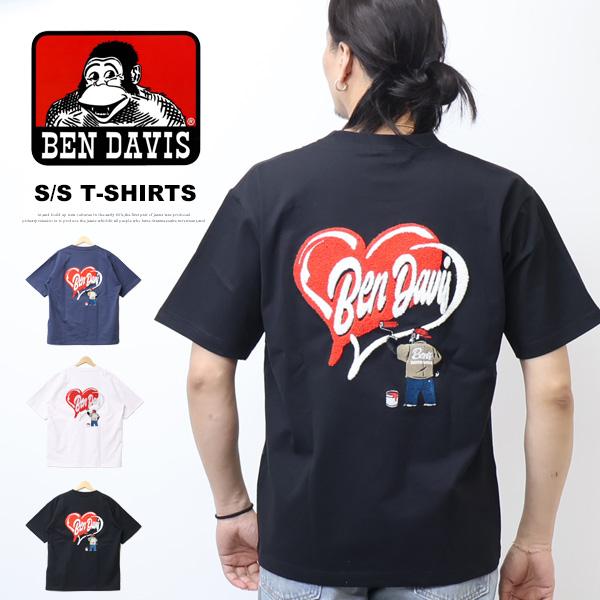 大人気のBEN DAVIS ベンデイビスより新作Tシャツが登場しました。素材には程よく肉厚なしっかりとしたコットン100%生地を使用。程よいハリ感があり丈夫・厚手・タフなボディで“透けない”のが人気の理由。背面にハートモチーフとゴリラをサガ...