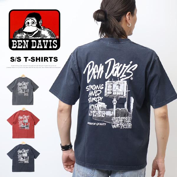 大人気のBEN DAVIS ベンデイビスより新作Tシャツが登場しました。パウダーブリーチ加工を施した人気のヴィンテージ風Tシャツ。左胸にシンプルなロゴ、背面にはロゴとロードサイドの看板写真をプリントしたデザイン。シルエットはゆったりとしたオ...