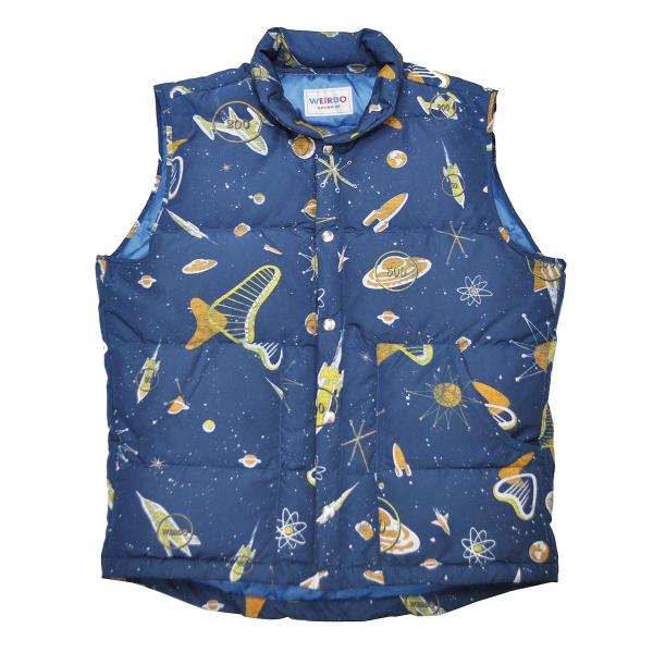 WEIRDO 【2XL】WEIRDO SPACE TARGET - DOWN VEST (NAVY WEIRDO 【2XL】WEIRDO SPACE TARGET - DOWN VEST (NAVY
