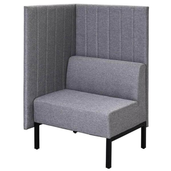 【商品説明】cacco（カッコ）ファブリックソファシリーズの片側パネルタイプ。ソファの背もたれの後ろに目線が隠れる高さの背面パネル、側面パネルを左右どちらかに取り付けることでハイバックのコーナーソファとして、あるいは2台を並べてミーティング...