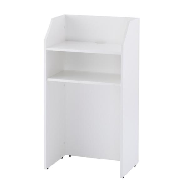 【商品説明】講演や演説、司会やプレゼンテーション時に活躍の演説台。天板にはPCやマイク等の設置用に配線穴が開いています。天板下には棚板があり、資料等が収納できます。＊組み立て式（2人以上で約15分）要プラスドライバー【商品仕様】商品番号：S...